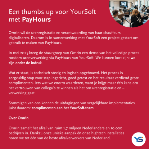 Complimenten aan YourSoft van afvalbedrijf Omrin - YourSoft ...